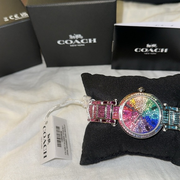 Coach | Accessories | Coach Cary Multicolored Crystal Watch | Poshmark